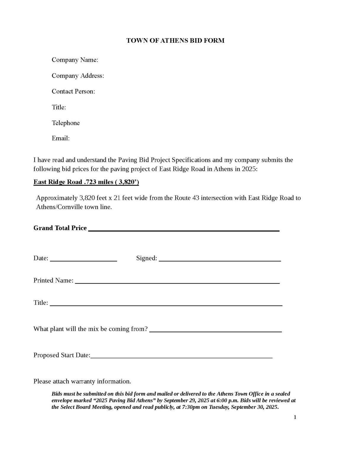 Official Website for the Town of Athens, Maine, located in Somerset County