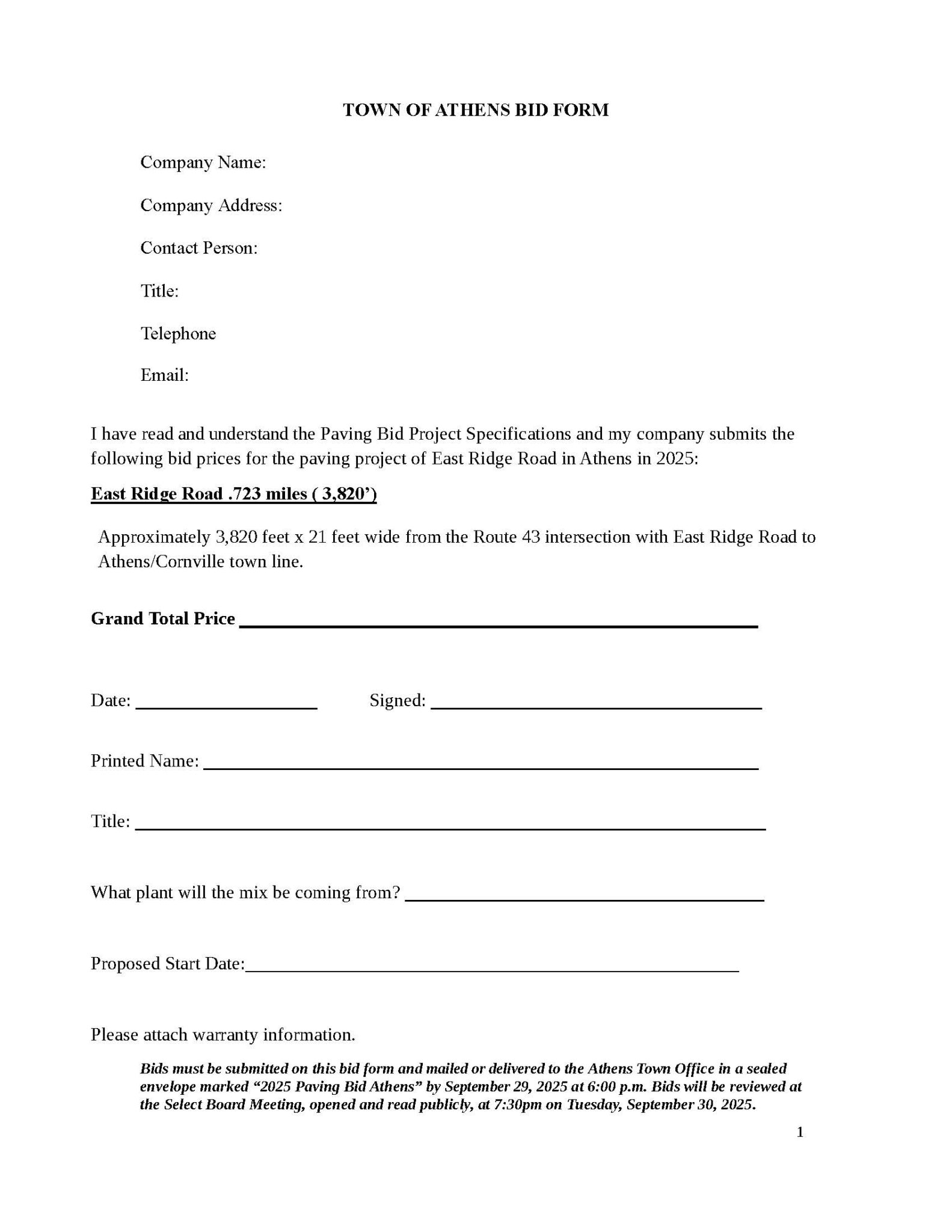 Official Website for the Town of Athens, Maine, located in Somerset County